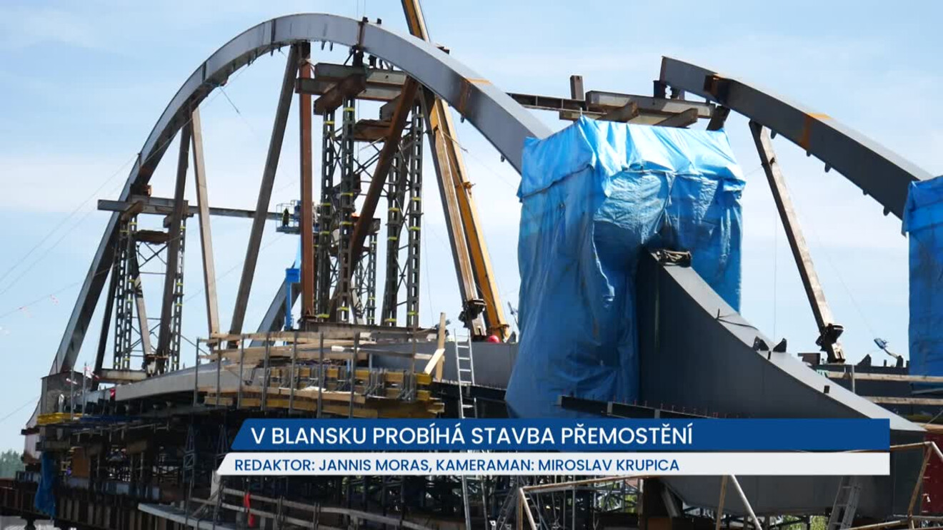 V Blansku probíhá stavba nového přemostění z centra města na Staré ...