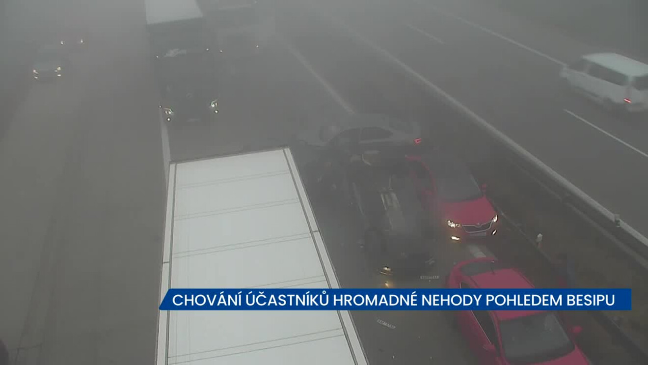 Chování účastníků hromadné nehody na D1 u Klimkovického tunelu pohledem ...